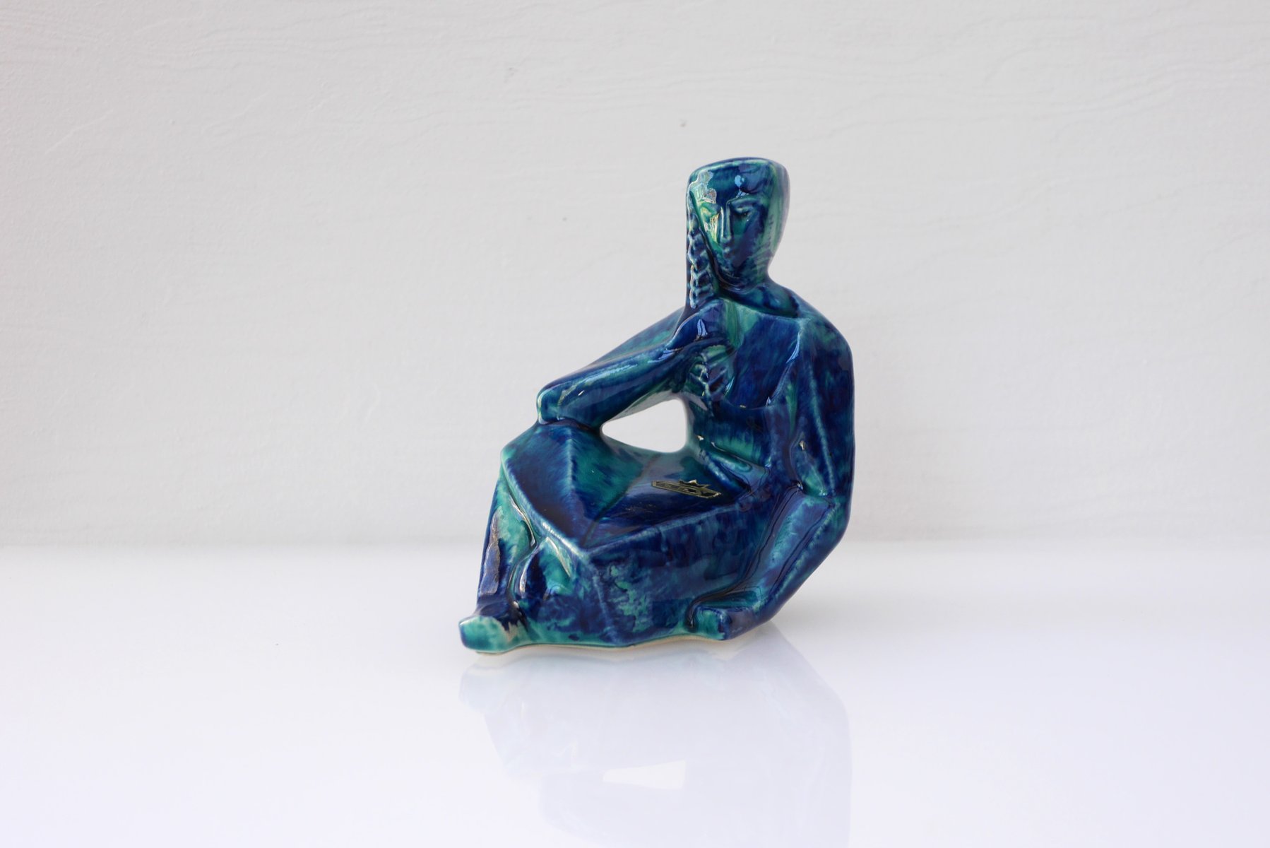 Bay Ceramic Statue of Woman by Bodo Mans, West Germany for sale at Pamono