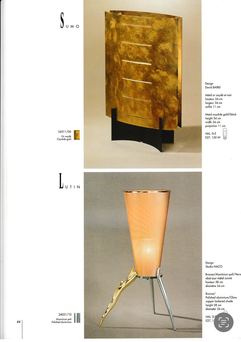 Sumo Table Lamp by David Baird for Lucien Gau, 1980s for sale at Pamono
