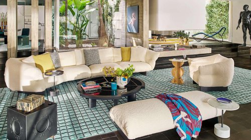 Black Lacquered Wood and Marble Rio Table by Charlotte Perriand for ...