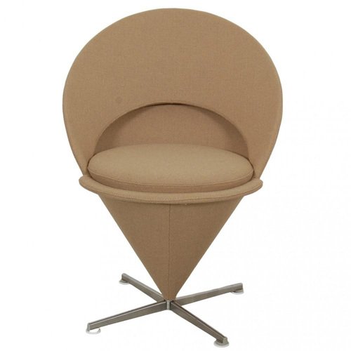 Beige Fabric Cone Chair by Verner Panton, 1990s for sale at Pamono