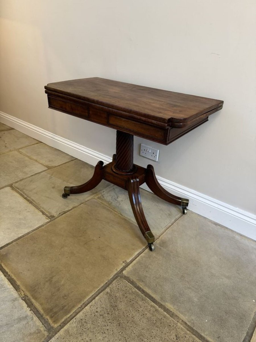 Antique Regency Mahogany Tea Table, 1830s for sale at Pamono