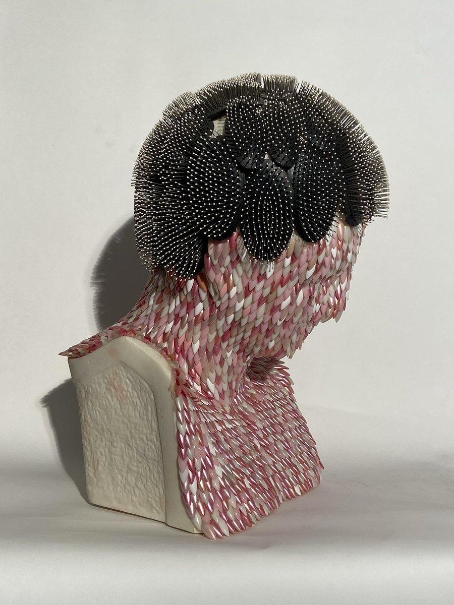 Enrica Borghi, Bust Sculpture with Nails, 1999, Plastic for sale at Pamono