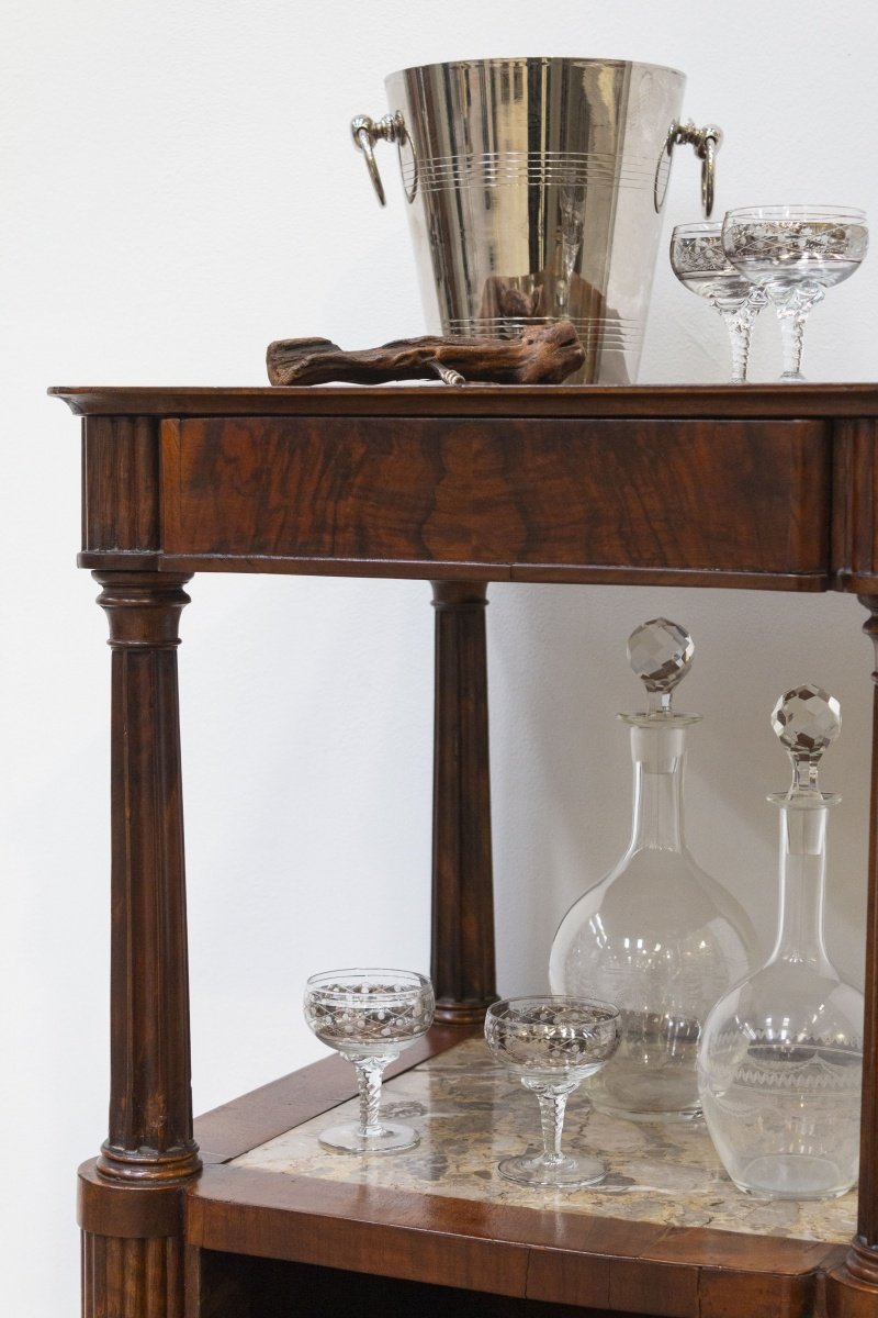 French Mobile Bar in Walnut, 19th Century for sale at Pamono
