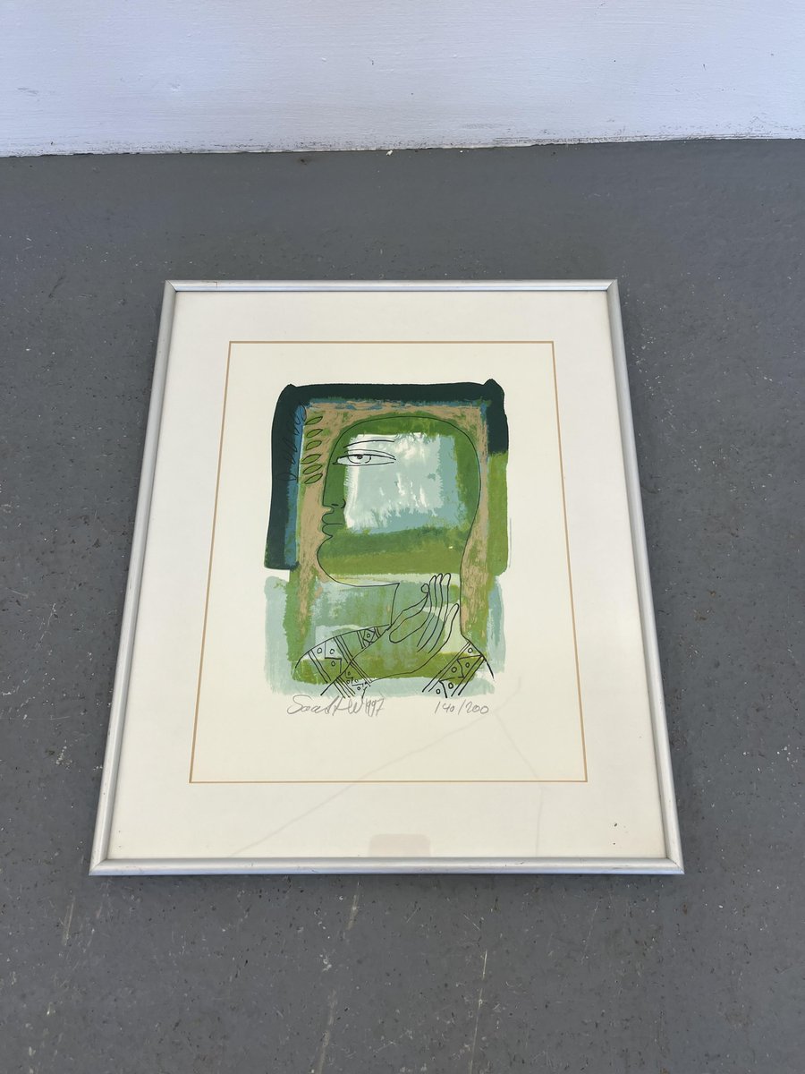 Saad Ali, Composition, Art Print, 1980s for sale at Pamono