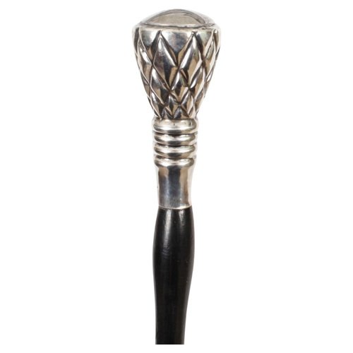 Antique French Silver Walking Cane Stick for sale at Pamono