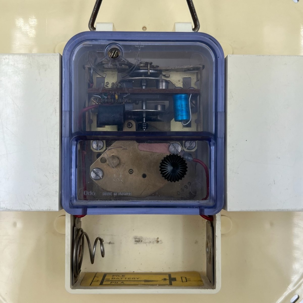 Vintage Clock with Flip Calendar from Odo, France, 1970s for sale at Pamono