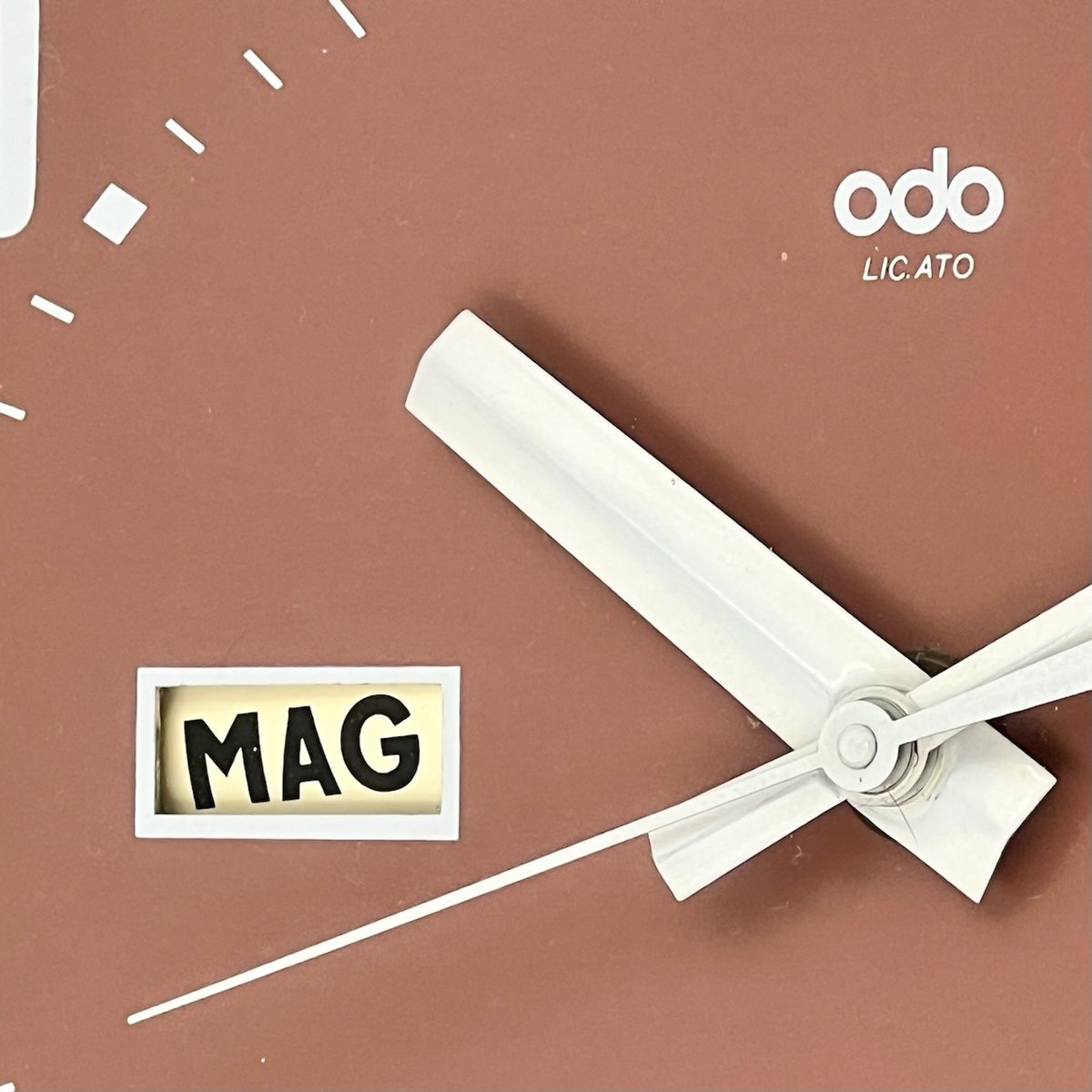 Vintage Clock with Flip Calendar from Odo, France, 1970s for sale at Pamono