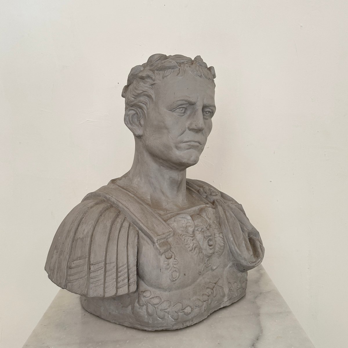 Italian Bust of Caesar in Plaster and Fiberglass, 1960 for sale at Pamono