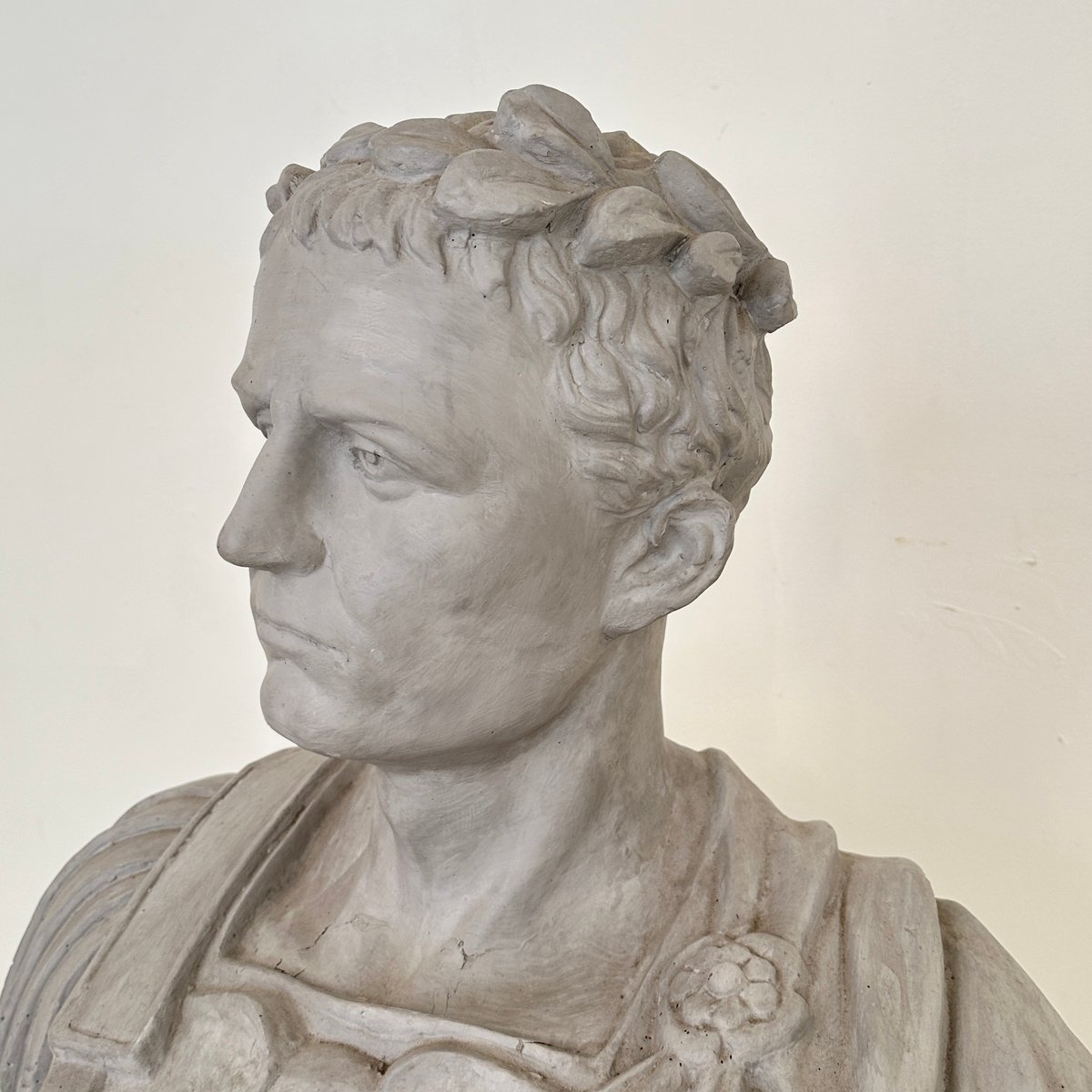 Italian Bust of Caesar in Plaster and Fiberglass, 1960 for sale at Pamono