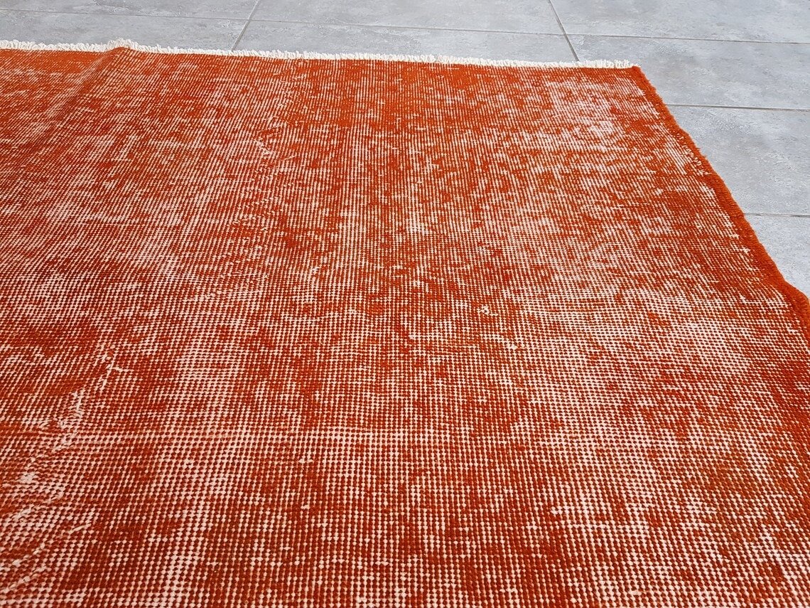 Vintage Orange Nursery Rug, 1960s for sale at Pamono