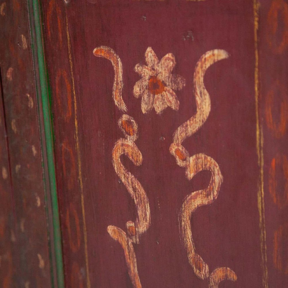 Traditional Spanish Polychrome Wardrobe, 1850s for sale at Pamono