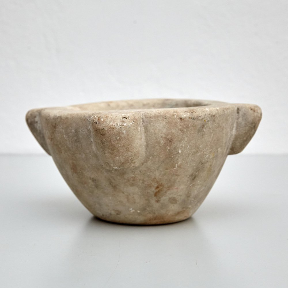 Vintage Traditional Spanish Mortar Stone & Wood Mortar for sale at Pamono