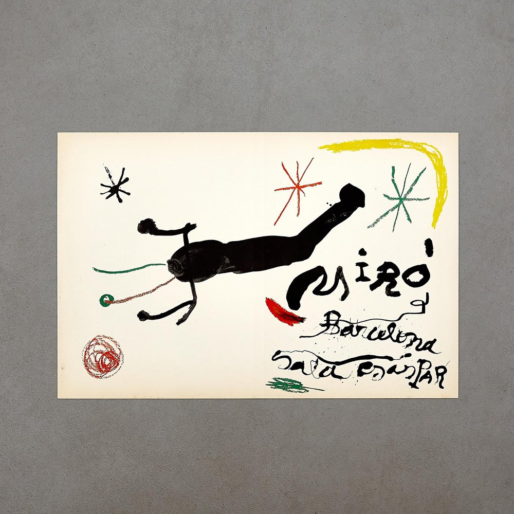 Joan Miró, Poster, Color Lithograph, 1964 for sale at Pamono