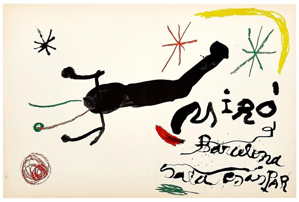 Joan Miró, Poster, Color Lithograph, 1964 for sale at Pamono