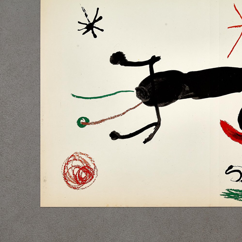 Joan Miró, Poster, Color Lithograph, 1964 for sale at Pamono