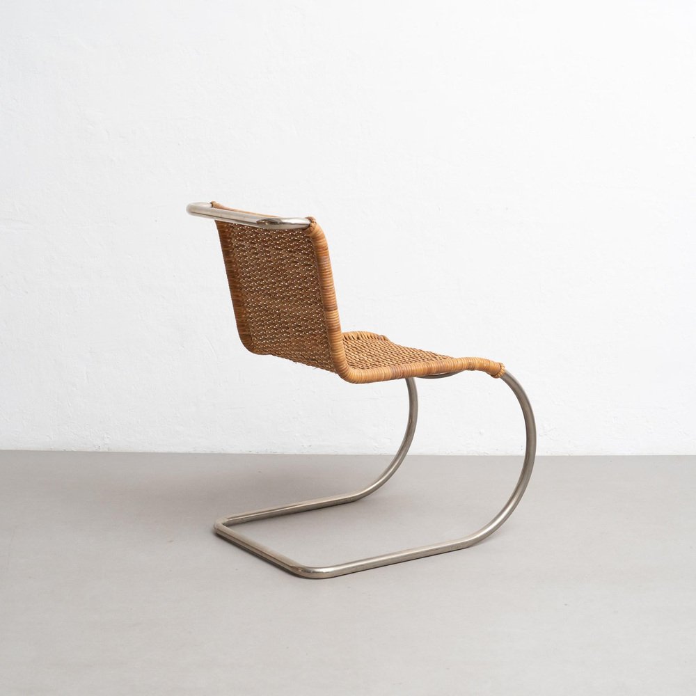 Rattan B42 Easy Chair attributed to Mies Van Der Rohe for Tecta, 1960s for sale at Pamono