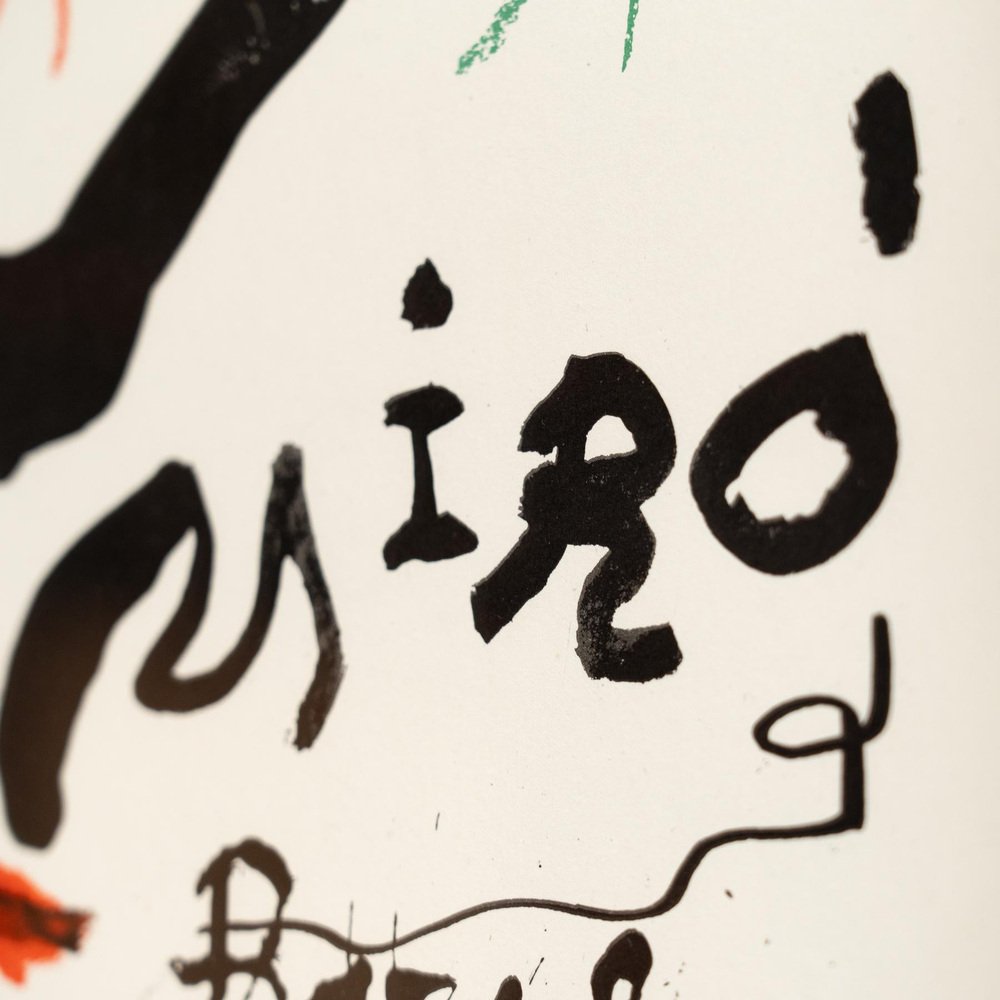 Joan Miró, Composition, Color Lithograph, 1964, Framed for sale at Pamono