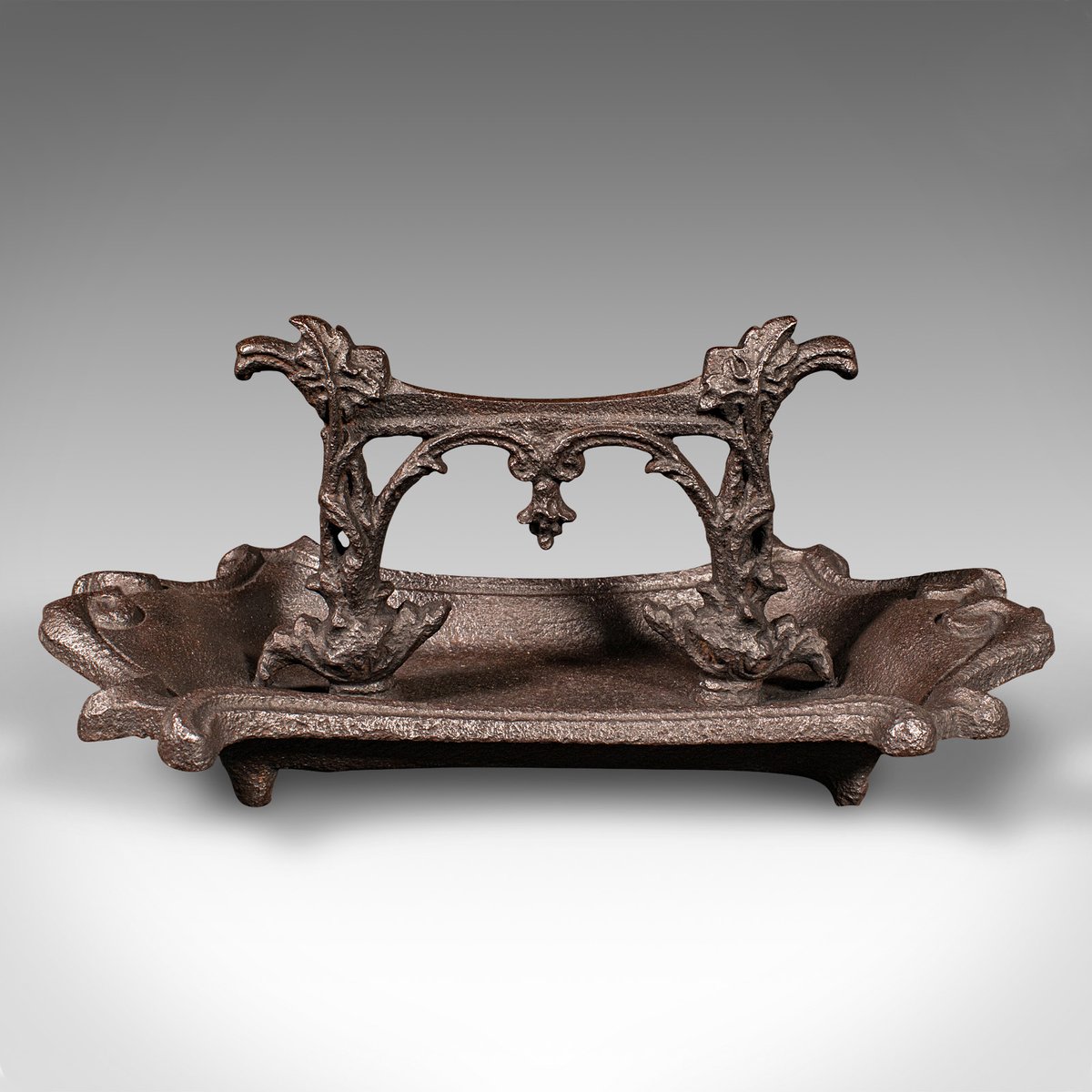 English Cast Iron Ornate Boot Scraper, 1840s for sale at Pamono