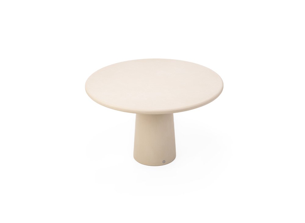 Round Natural Plaster Dining Table by Isabelle Beaumont for sale at Pamono