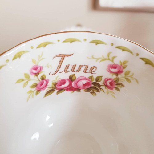 Vintage Flower of the Month Series June Roses Tea Cup and Saucer, Small ...