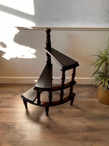 Vintage Library Three-Tier Step Ladder for sale at Pamono