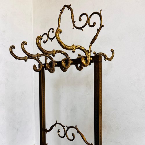 Hollywood Regency Double Standing Hall Tree Rack for sale at Pamono