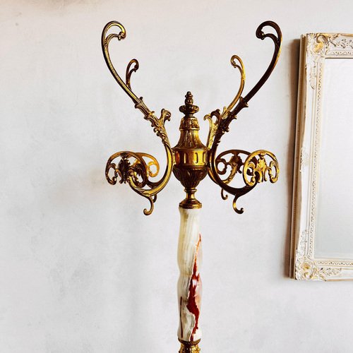 Tall Mid-Century Hollywood Regency Italian Marble Coat Rack for sale at ...