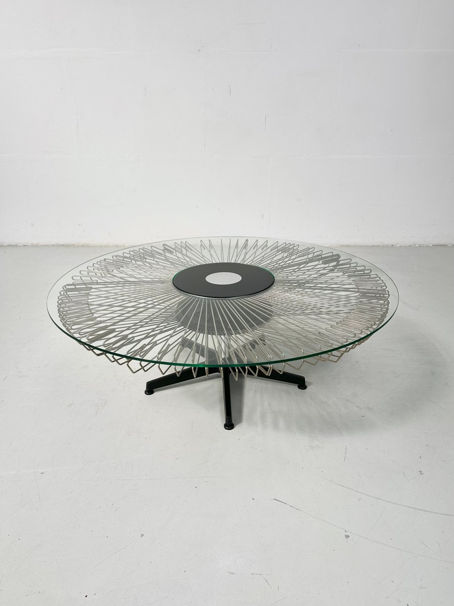 Italian Rotating Glass Top Coffee Table from Prada, 1990s. for sale at ...