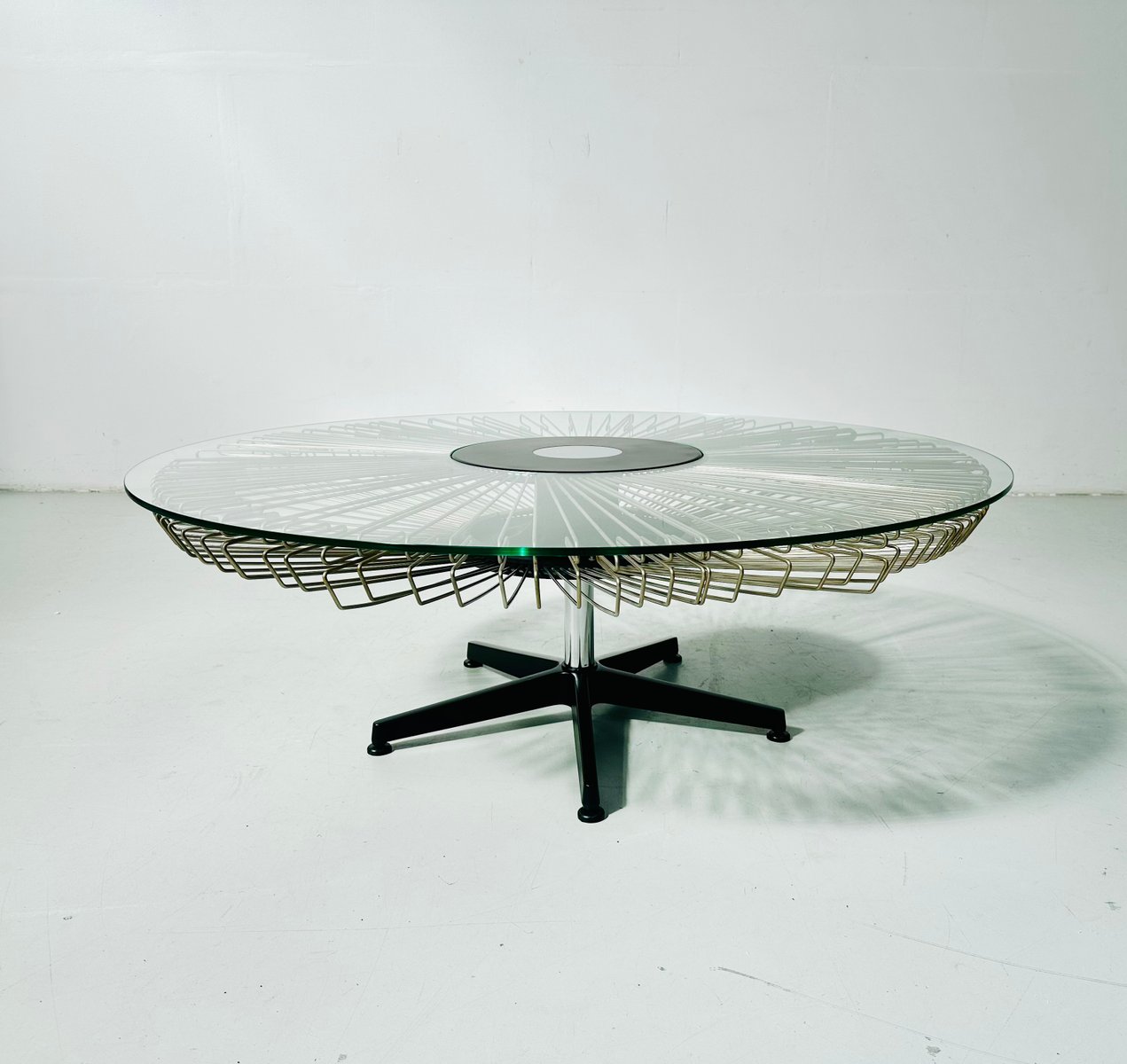 Italian Rotating Glass Top Coffee Table from Prada, 1990s. for sale at ...