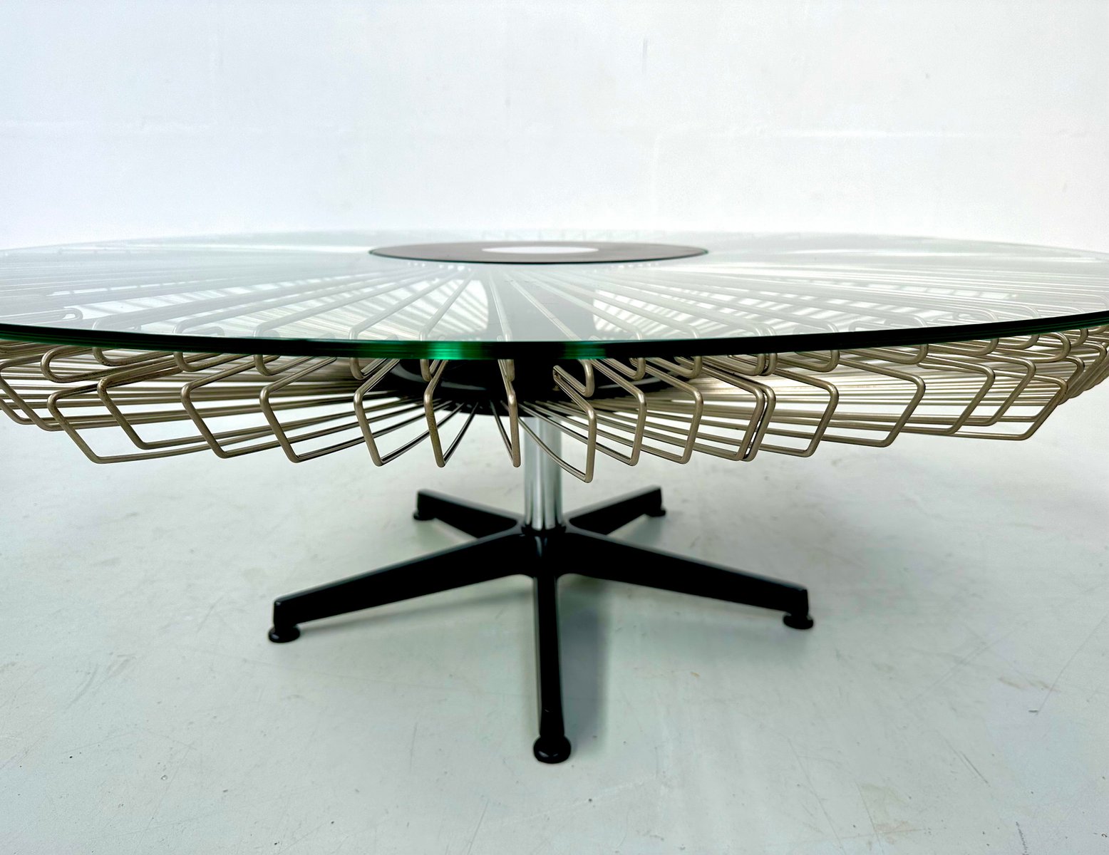 Italian Rotating Glass Top Coffee Table from Prada, 1990s. for sale at ...