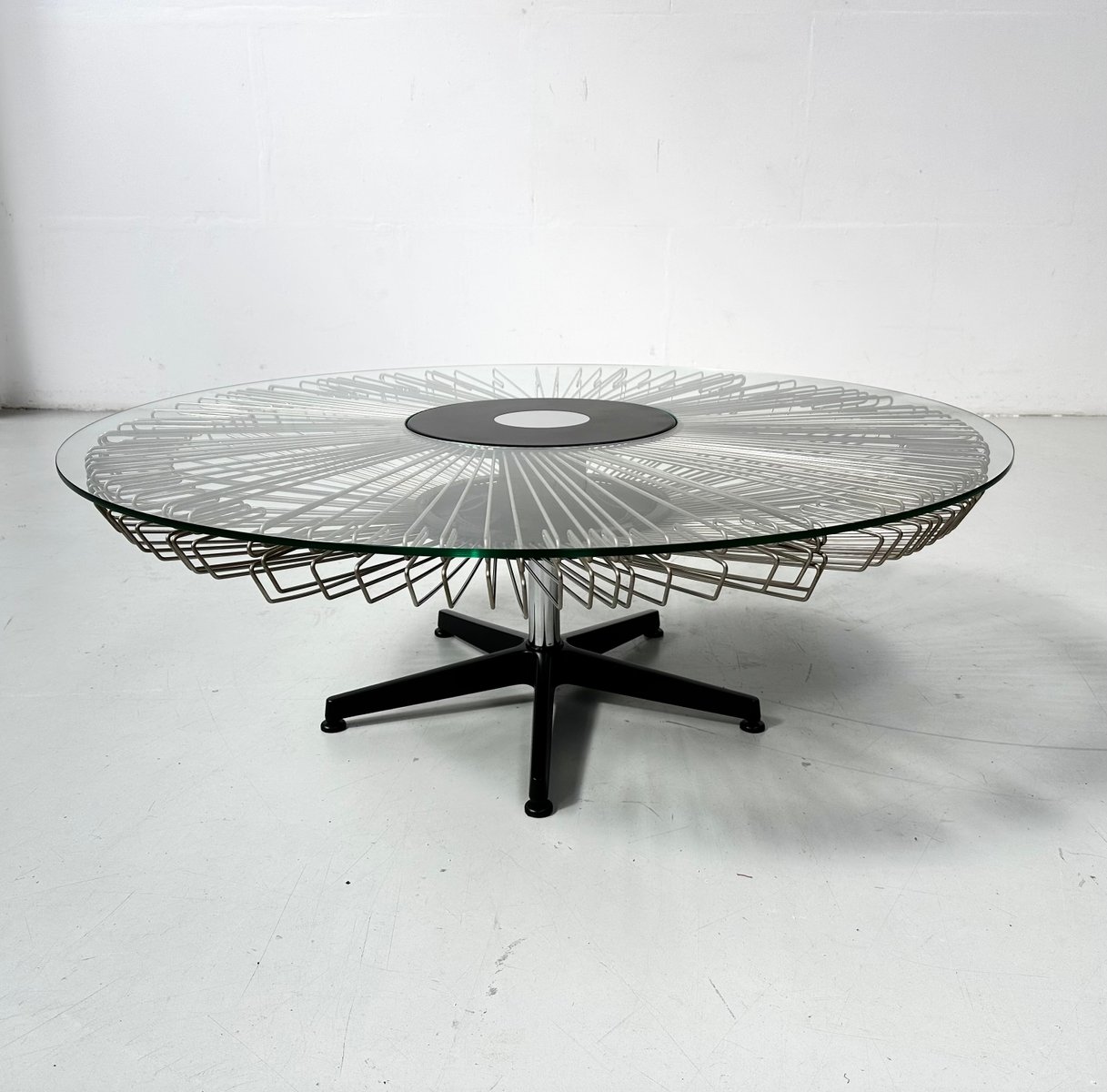 Italian Rotating Glass Top Coffee Table from Prada, 1990s. for sale at ...