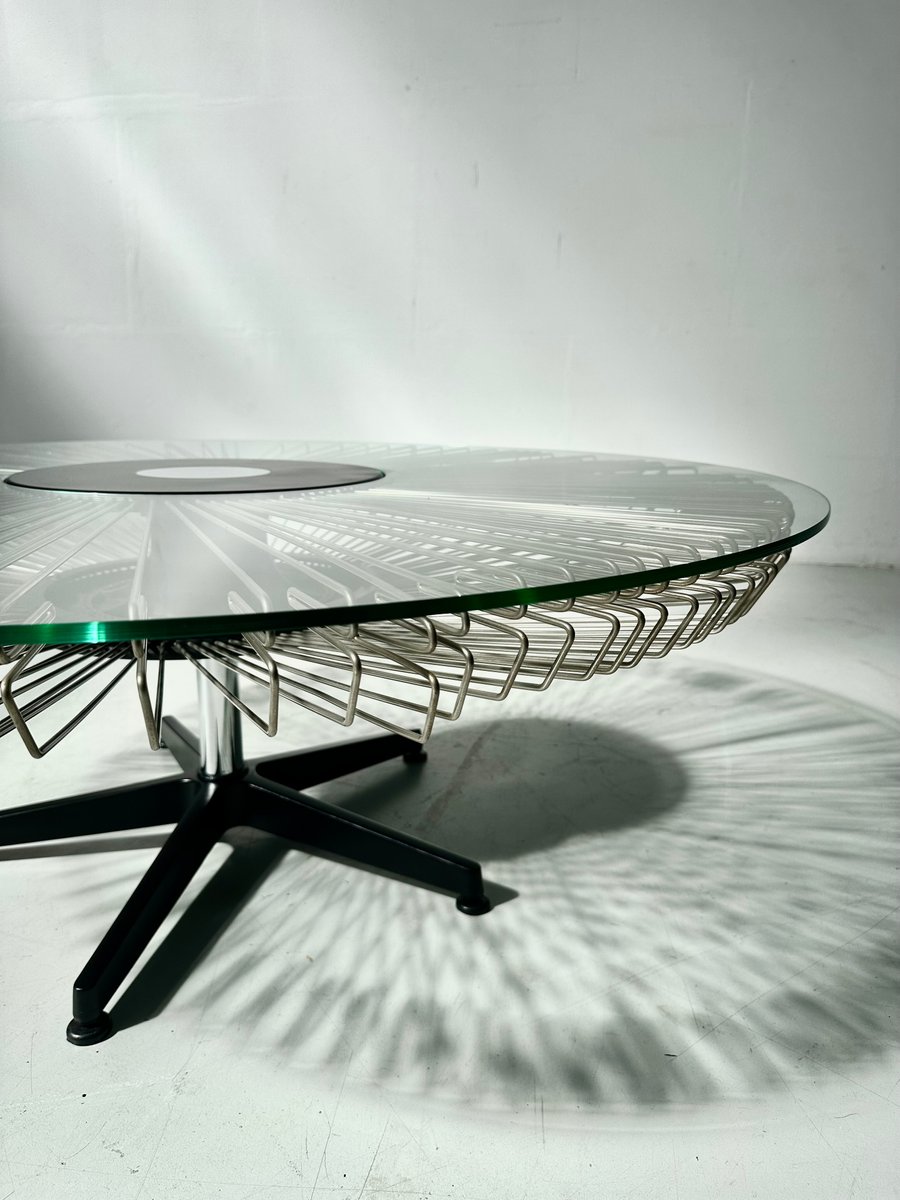 Italian Rotating Glass Top Coffee Table from Prada, 1990s. for sale at ...
