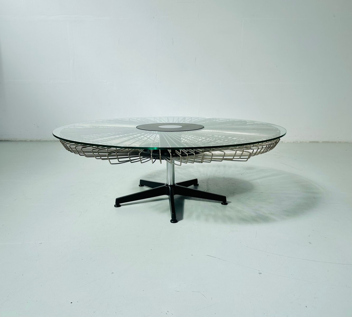 Italian Rotating Glass Top Coffee Table from Prada, 1990s. for sale at ...