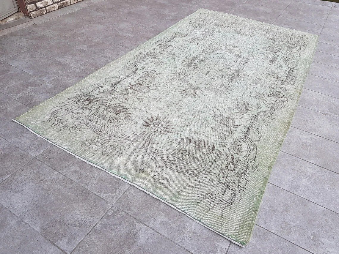 Large Vintage Overdyed Rug, 1960s for sale at Pamono