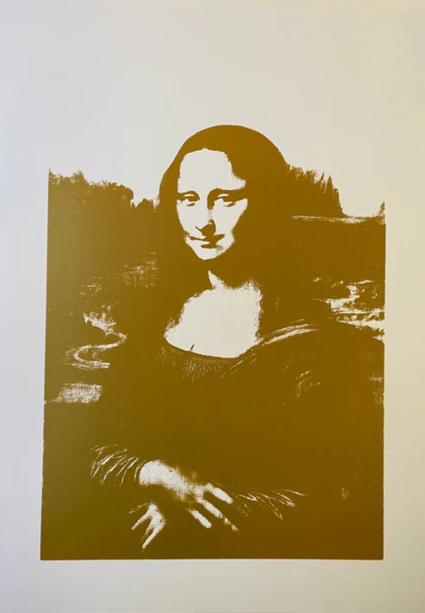 Andy Warhol, Mona Lisa Gold auf Weiß, Siebdruck bei Pamono kaufen