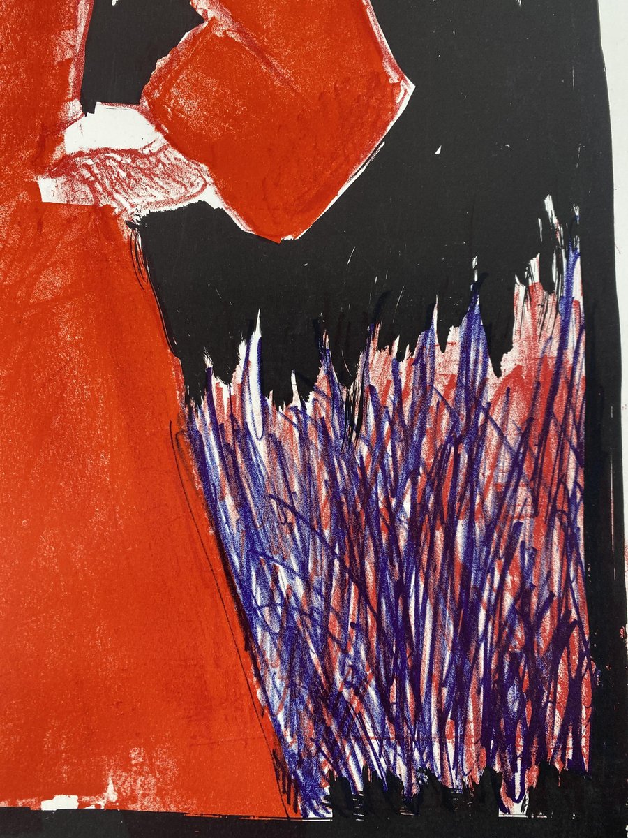 Jacob Pins, Woman in a Red Dress, 1985, Screen Print for sale at Pamono