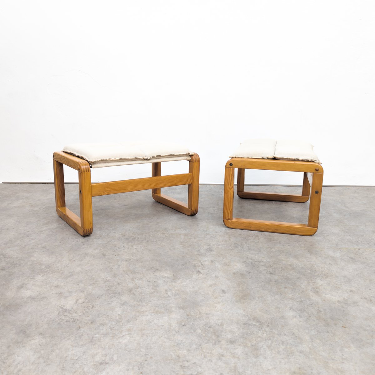 Set of Vintage Dala Footstools by Knut and Marianne Hagberg, 1980s for ...