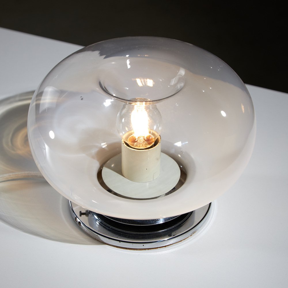 Spherical Glass Table Lamp for sale at Pamono