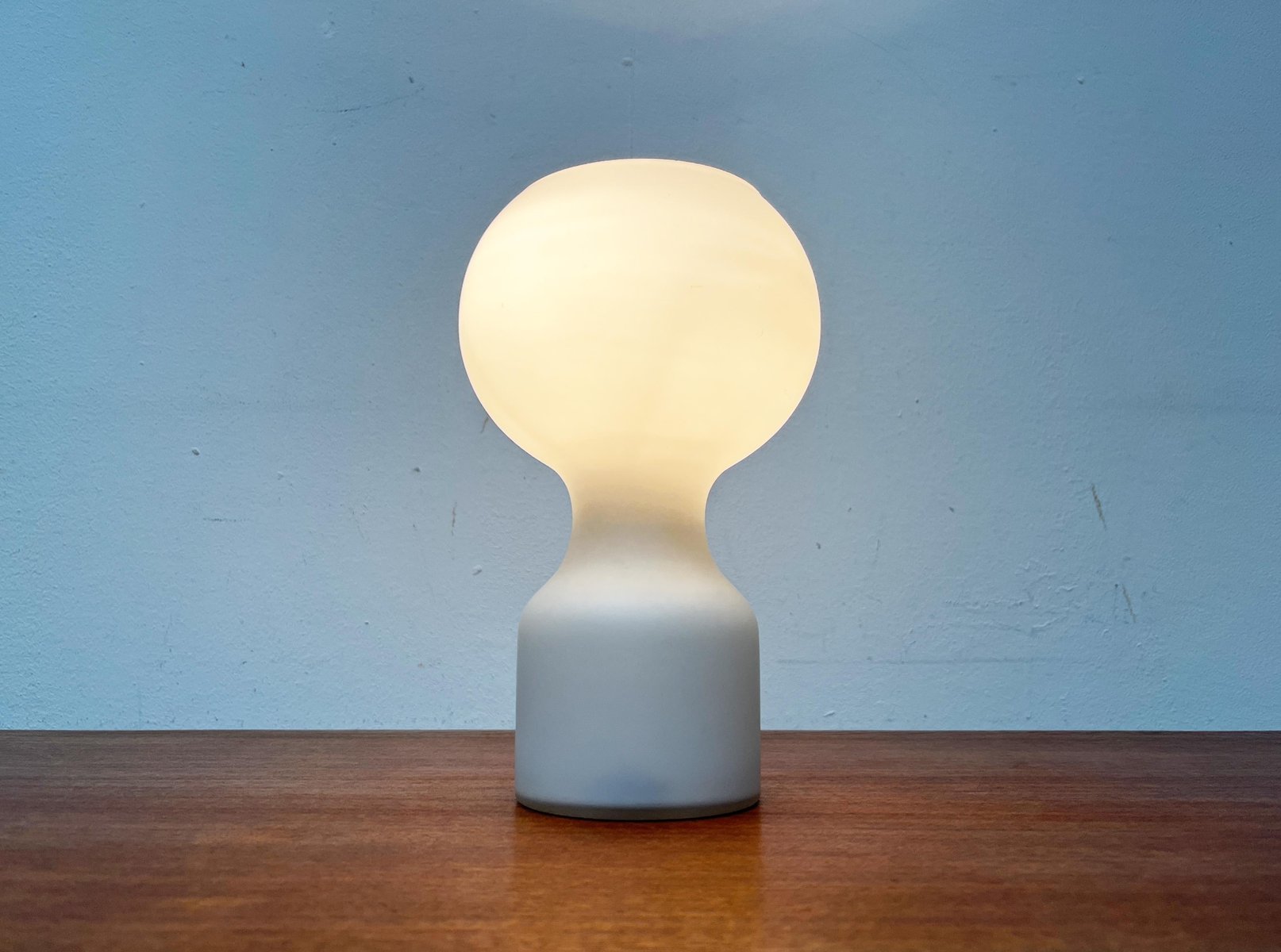 Vintage Space Age Minimalist Glass Table Lamp by Jean Paul Edmonds Alt ...