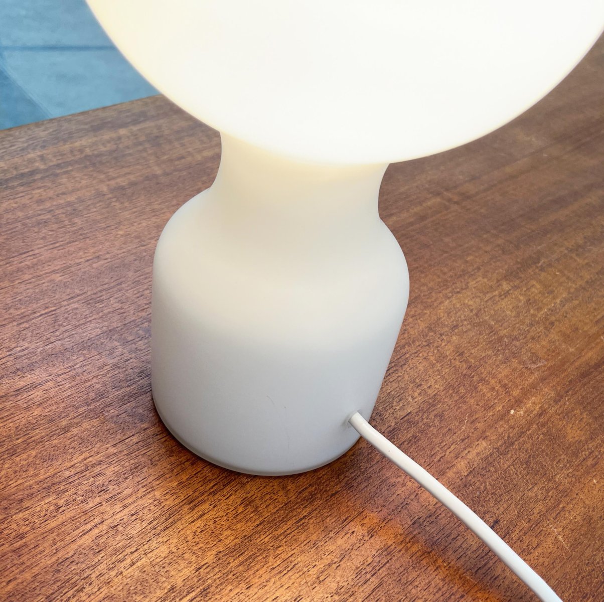 Vintage Space Age Minimalist Glass Table Lamp by Jean Paul Edmonds Alt ...