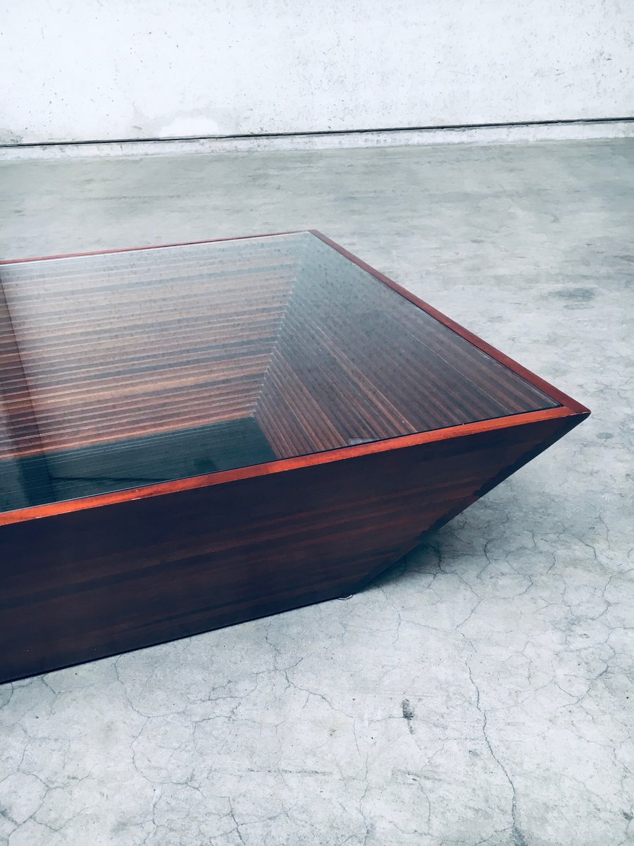 Postmodern Reverse Pyramid Coffee Table, 1980s for sale at Pamono