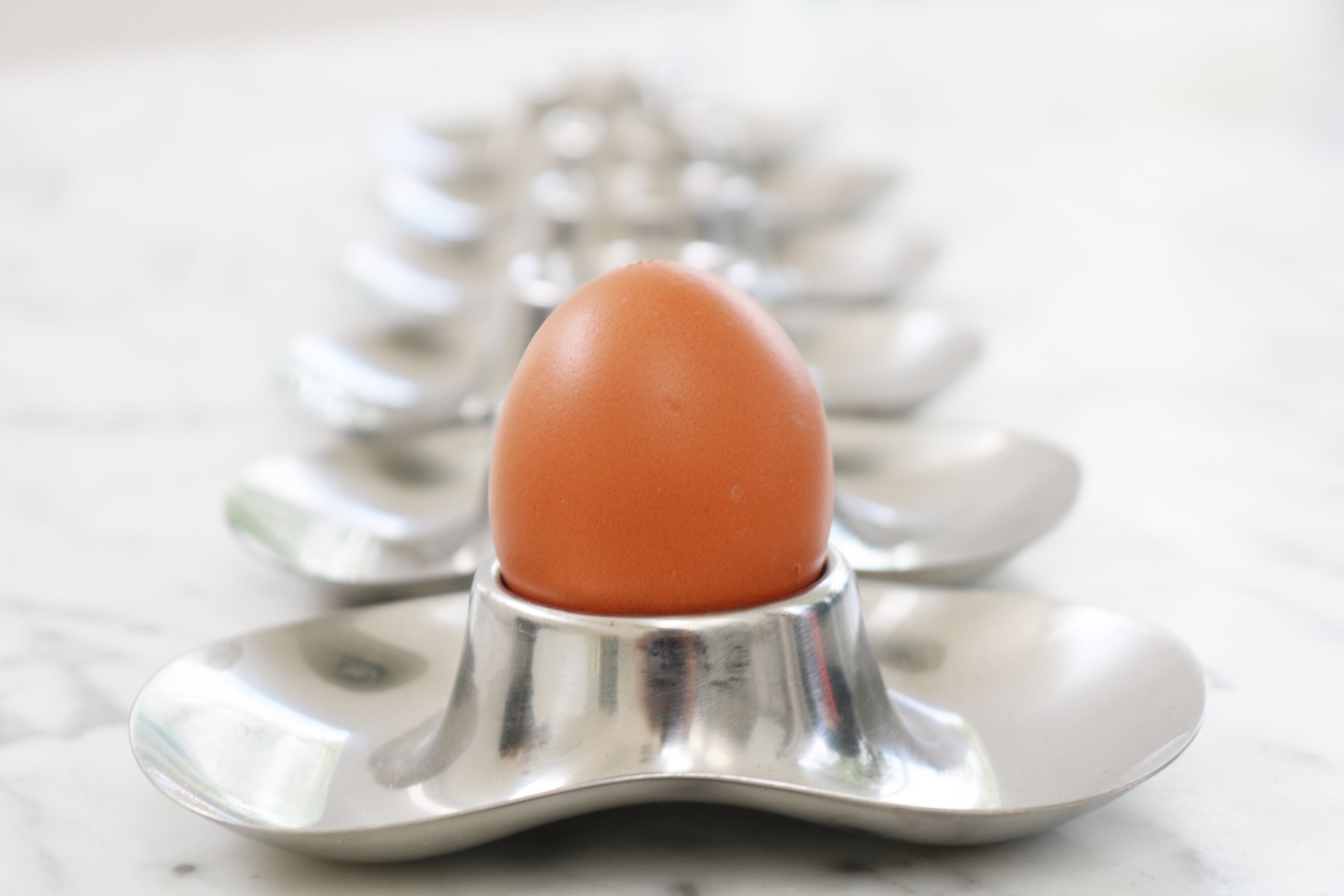 Egg Cups by Wilhelm Wagenfeld for WMF, 1950s, Set of 6 for sale at Pamono