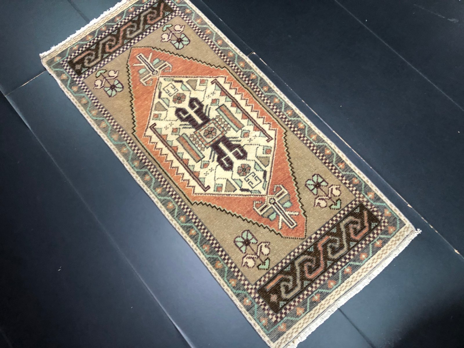 Vintage Wool Small Rug, 1960s for sale at Pamono