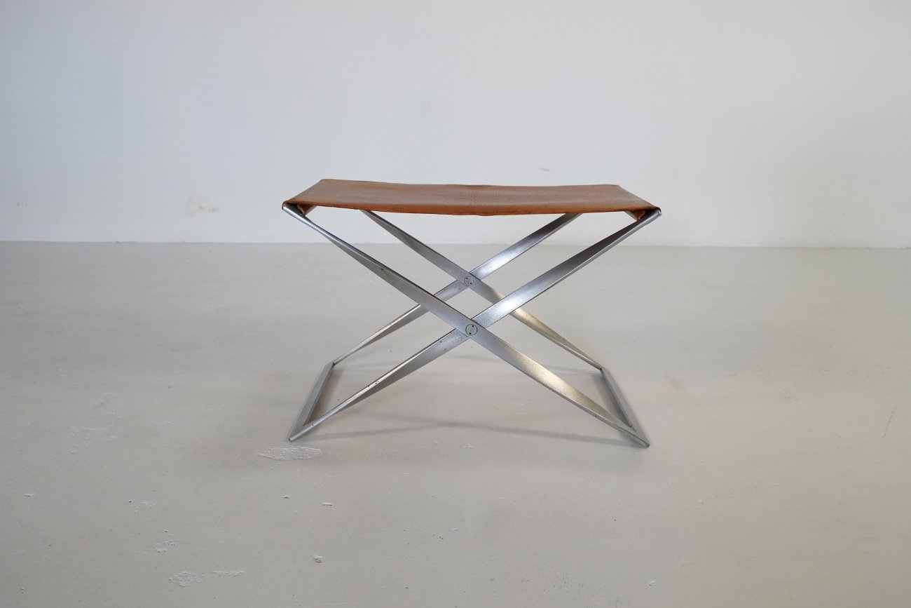 Pk91 Folding Stool by Poul Kjaerholm for E. Kold Christensen, Denmark ...