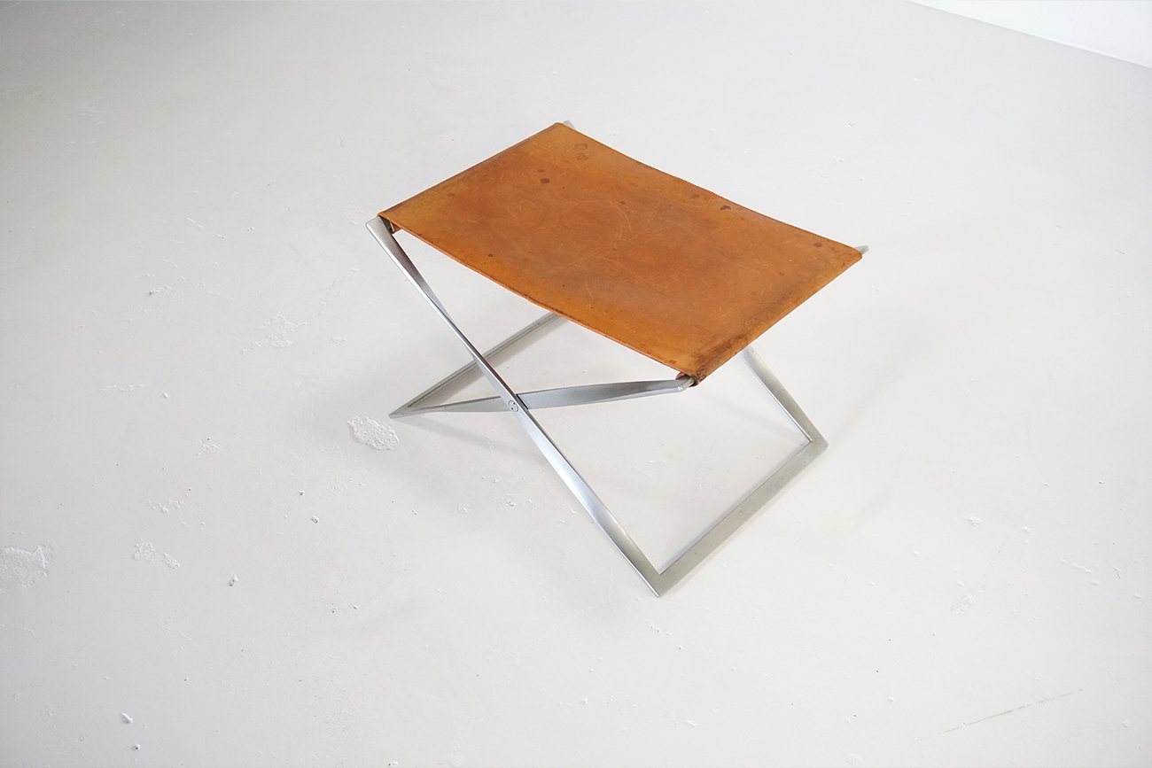Pk91 Folding Stool by Poul Kjaerholm for E. Kold Christensen, Denmark, 1960s for sale at Pamono