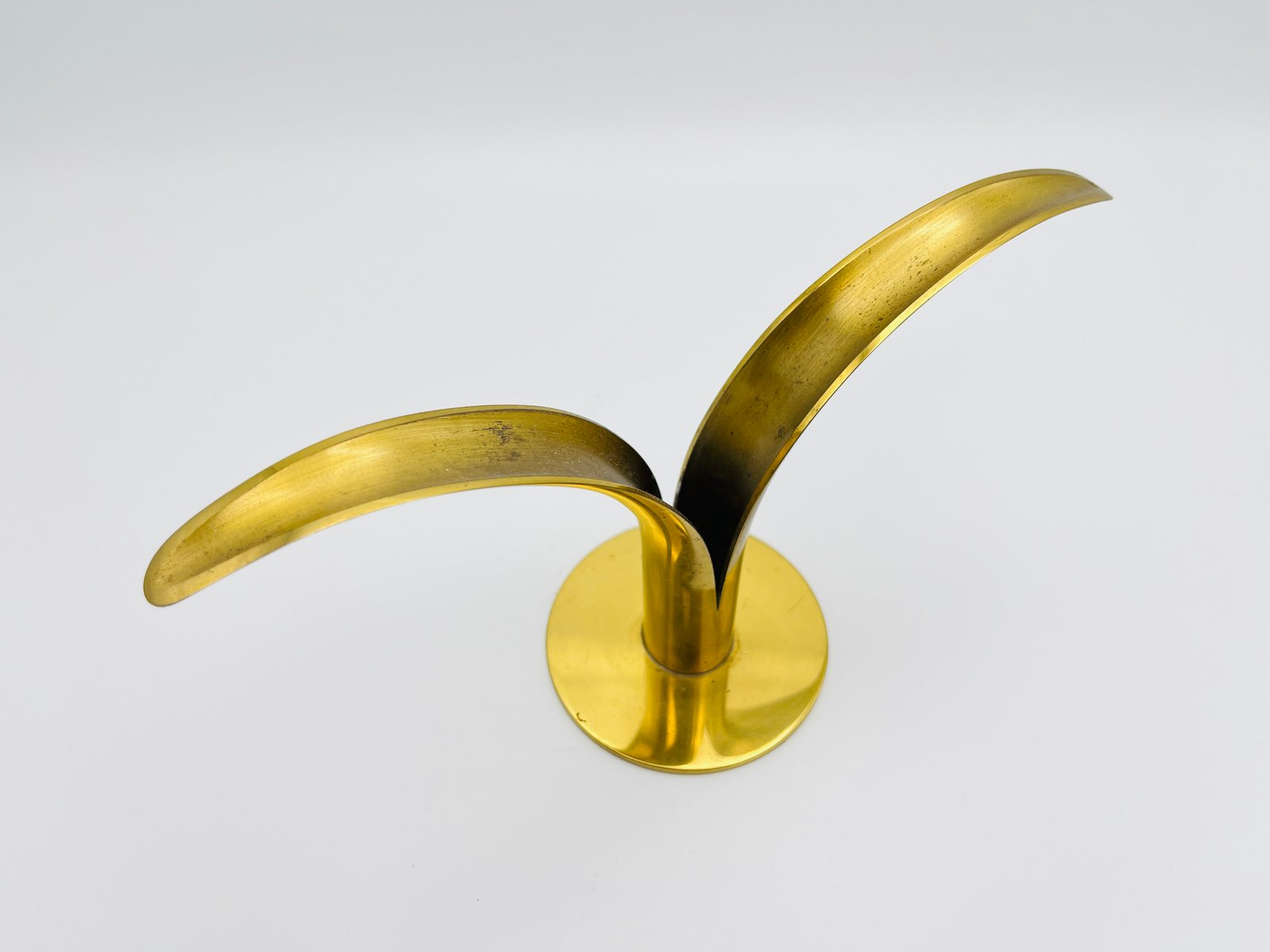 Brass Candleholder by Ivar Ahlenius Bjork for Ystad Metall, Sweden for ...
