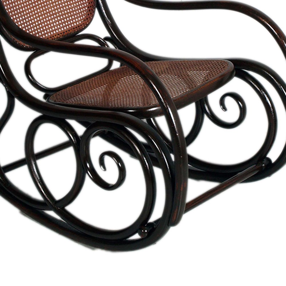 Art Nouveau Beech and Woven Rocking Chair by Jacob & Josef Kohn, 1910s ...