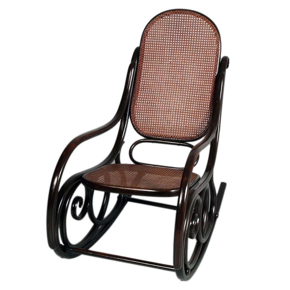 Art Nouveau Beech and Woven Rocking Chair by Jacob & Josef Kohn, 1910s ...