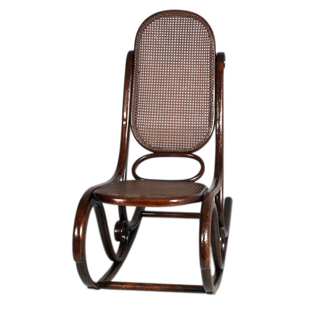 Art Nouveau Beech and Woven Rocking Chair by Jacob & Josef Kohn, 1910s ...
