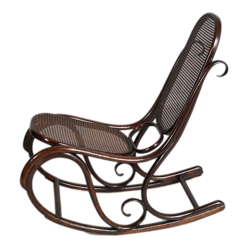 Art Nouveau Beech and Woven Rocking Chair by Jacob & Josef Kohn, 1910s ...